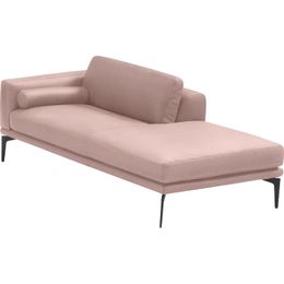 Egoitaliano Ottomane &raquo;Masu, Design trifft super Sitzkomfort, mit toller Detailverarbeitung&laquo; R&uuml;ckenkissen und Armteilrolle f&uuml;r mehr Komfort, mit Metallf&uuml;&szlig;en rosa 