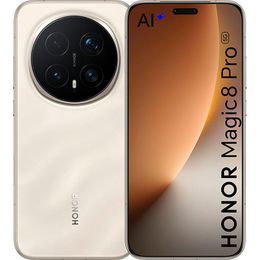 Smartphone &raquo;Magic8 Pro 12+512GB&laquo; Sunrise Gold Fortschrittliche KI: Mit KI-Anwendungen und der neuen KI-Taste kann das Honor Magic8 Pro viele Aufgaben 