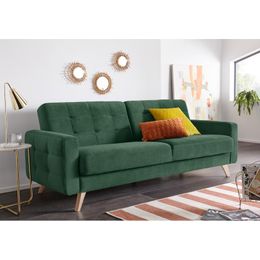 exxpo - sofa fashion 3-Sitzer &raquo;Nappa, kompakt, bequem, zeitloses Design, Breite 222cm, L-Form&laquo; tolle Detailverarbeitung braun Samtvelours (100% 