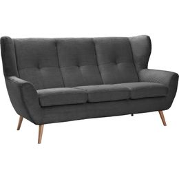 exxpo - sofa fashion 3-Sitzer &raquo;ALVESTA, Loungesofa, K&uuml;chensofa, hoher Sitzkomfort, Ohrenbackensofa&laquo; gem&uuml;tliche R&uuml;ckenlehne, mit Knopfheftung und hohen
