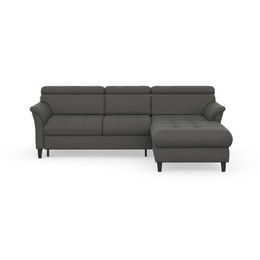 Sit & More sit&more Ecksofa &raquo;Marano L-Form&laquo; inklusive Kopfteilverstellung, wahlweise mit Bettfunktion, Bettkasten grau 100% Polyester