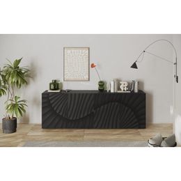 OTTO home Sideboard &raquo;Snake, Kommode, Anrichte, Stauraumm&ouml;bel Breite 241 cm, Siebdruck-Front&laquo; moderne Wohnm&ouml;bel, 4 T&uuml;ren, viel Stauraum, stilvoll und 