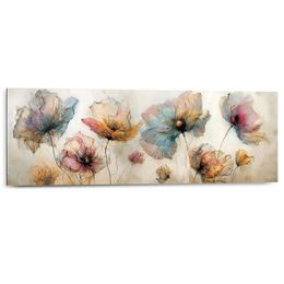 Reinders Deco-Panel &raquo;Aquarellblumen&laquo; Wohnzimmer - Mehrfarbig - MDF - Blumen und Pflanzen - 90x30 cm bunt