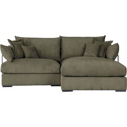 Home Affaire Ecksofa &raquo;Casa XXL L-Form, Breite 247 cm&laquo; Mega-Sofa, Cord oder Chenille-Struktur w&auml;hlbar, mit Federkern! 100% Polyester