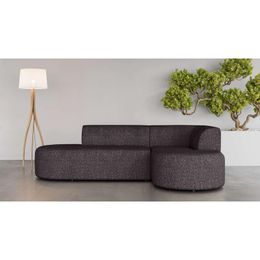 OTTO home Ecksofa &raquo;Ecksofa Tvinne mit Ottomane links oder rechts bestellbar&laquo; L-Form, mit Wellenunterfederung, BxTxH 260x170x73 cm grau 100% Polyester