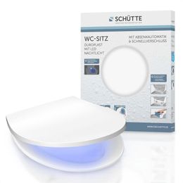 Sch&uuml;tte WC-Sitz mit LED, Absenkautomatik, Schnellverschluss wei&szlig; Duroplast