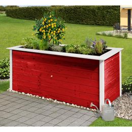 Weka Hochbeet BxTxH: 205x80x81 cm rot Massivholz