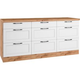 KOCHSTATION Unterschrank &raquo;KS-Lana&laquo; Breite 180 cm wei&szlig; Holzwerkstoff, MDF