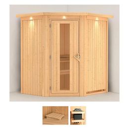 Karibu Sauna &raquo;Tomke&laquo; Set, ohne Ofen beige