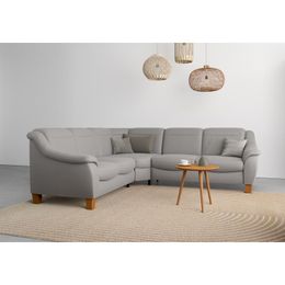 Home Affaire Ecksofa &raquo;Caldera L-Form&laquo; Federkern, wahlweise mit Kopfteilverstellung, Bettfunktion, Bettkasten grau 100% Polyester