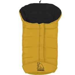 Heitmann Felle Fu&szlig;sack &raquo;Eisb&auml;rchen - Winterfu&szlig;sack Copy Fleece&laquo; mit Fleecefutter, Mumienform m&ouml;glich, f&uuml;r Kinderwagen, waschbar gelb Fu&szlig;sack