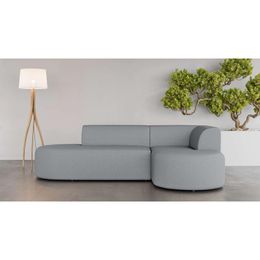 OTTO home Ecksofa &raquo;Ecksofa Tvinne mit Ottomane links oder rechts bestellbar&laquo; L-Form, mit Wellenunterfederung, BxTxH 260x170x73 cm grau 100% Polyester