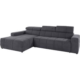 DOMO collection Ecksofa &raquo;Brandon gro&szlig;e Ausf&uuml;hrung B/T/H: 289/177/80 cm, auch in Leder und Cord&laquo; mit Kopfteilverstellung, wahlweise 