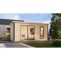 Nordic Holz Gartenhaus &raquo;AUSTIN 7&laquo; beige Massivholz