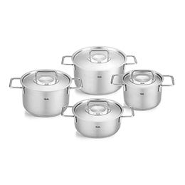 Fissler Topf-Set &raquo; Pure Collection&laquo; Set, Kochtopf 16/20/24 + Bratentopf 20cm, 4 Stk. tlg. Edelstahl 18/10 silber