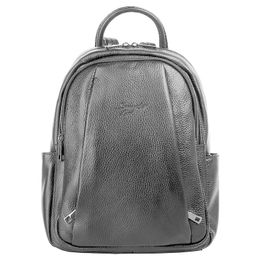 Samantha Look Damen Cityrucksack echt Leder, Made in Italy schwarz B/H/T: 36cm x 25cm x 14cm, onesize