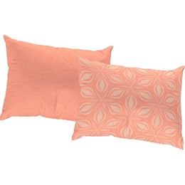 Adam Kissenh&uuml;lle &raquo;Retro Floret&laquo; GOTS zertifiziert orange Baumwolle, Obermaterial: 100% Baumwolle