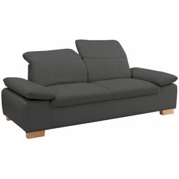 Home Affaire 2,5-Sitzer &raquo;Bergamo Multifunktions-Couch, elegant und komfortabel&laquo; mit Armlehn-und R&uuml;ckenfunktion, Federkern grau Chenille 100% Polyester