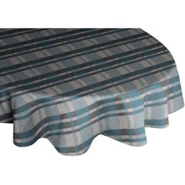 WIRTH Tischdecke &raquo;LAUFENBERG&laquo; oval blau Baumwolle, Polyester