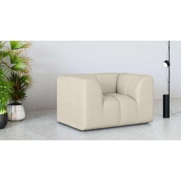 Home Affaire Sessel &raquo;TUURE Verl&auml;ssliche Qualit&auml;t, moderne Steppung, Breite 134cm&laquo; Bubble Optik, hoher Sitzkomfort, Wellenunterfederung beige 100% 