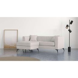 Home Affaire Ecksofa &raquo;MATTHEW L-Form ideal f&uuml;r kleine R&auml;ume, Ma&szlig;e B/T/H: 201/162/74 cm&laquo; elegantes Designsofa, feine Steppung im R&uuml;cken, incl. 