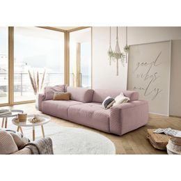 3C Candy Big-Sofa &raquo;Yoshy Mega Sofa mit Komfortfunktionen, modern und bequem,&laquo; Zwei Sitztiefen durch verstellbare R&uuml;ckenlehne, Bezug in Cord rosa 88% 