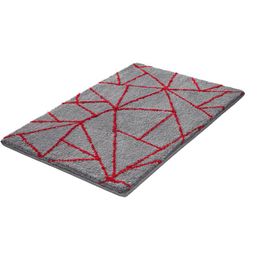 Kleine Wolke Badematte &raquo;&raquo;Bondi&laquo;&laquo; H&ouml;he 20 mm rutschhemmend beschichtet fu&szlig;bodenheizungsgeeignet Badteppich, modernes geometrisches Design, weicher Hochflor 