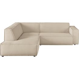 3C Candy Ecksofa &raquo;Matteo in elegant, kubischer Formensprache, bequem, L-Form&laquo; mit auff&auml;lliger Kedernaht, Cord-Bezug, Lounge-Charakter, OTTOs Choice 