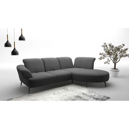 Sit & More sit&more Ecksofa &raquo;Dance, L-Form, inkl. Sitztiefenverstellung&laquo; inkl. Click&Seat, optional mit Kopfteilverstellung braun 95%Polyester 5%Polyamid