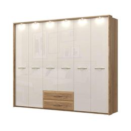 OTTO home Kleiderschrank &raquo;Gala, beige hochgl&auml;nzend UV lackiert, kratzfest, FSC-zertifiziert&laquo; abgerundete Schubladen aus MDF im Holzdekor, soft-close, 