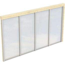 Skan Holz Carport-Seitenwand m. Polycarbonat, Wandanbau beige Holzwerkstoff