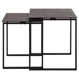 ACTONA GROUP Couchtisch &raquo;Katrine, 2er-Set, Kaffetisch, Keramik-Tischplatte, modern, Scandi&laquo; Set, Set aus 2 Couchtischen, 2 Stk. tlg. Quadratisch, 
