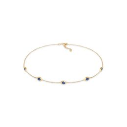 Elli Damen Collier &raquo;Choker Evil Eye Emaille 925 Silber&laquo; gold
