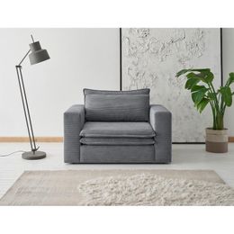 Home Affaire Loveseat &raquo;PIAGGE&laquo; Hochwertiger Cord, trendiger Loveseat grau