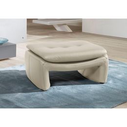 Places of Style Hocker &raquo;Luna&laquo; beige NaturLEDER (echtes Rindsleder)