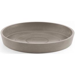 Ecopots Blumentopfuntersetzer &raquo;ROUND SAUCER Taupe&laquo; BxTxH: 18x18x2,5 cm grau Kunststoff