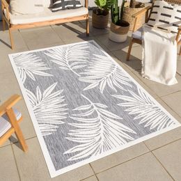 Carpet City Outdoorteppich &raquo;Outdoor 468&laquo; rechteckig 5 mm H&ouml;he L&auml;ufer, UV-best&auml;ndig, Flachgewebe, auch quadratisch, In- und Outdoor grau Polypropylen