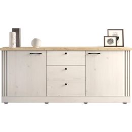 OTTO home Sideboard &raquo;Country Breite 211 cm, Kommode 2 T&uuml;ren u. 3 Schubk&auml;sten, Anrichte&laquo; im Landhausstil, viel Stauraum, mit Metallgriffe, MDF Rahmen 