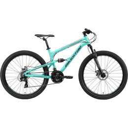 Bikestar Mountainbike 21 Gang Shimano RD-TY300 Schaltwerk Kettenschaltung f&uuml;r Damen und Herren, Kettenschaltung gr&uuml;n Mountainbike