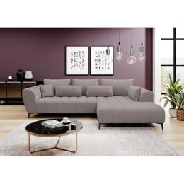 WERK2 Ecksofa &raquo;Garay, XXL-Liegefl&auml;che: elektrisch ausziehbar auf ca. 228&times;126 cm&laquo; Luxus in &Uuml;bergr&ouml;&szlig;e: XXL-Liegefl&auml;che, Komfort-Ottomane & stilvolle 