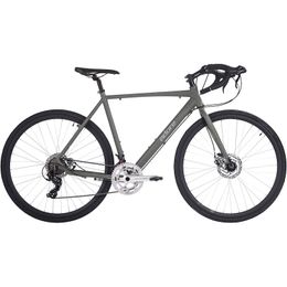 Adore Gravelbike &raquo;Gravelbike Rennrad 28'' G3006 grau RH 56 cm &laquo; 14 Gang Shimano Tourney Schaltwerk Kettenschaltung grau Gravelbike