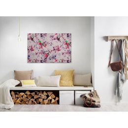 A.S. Cr&eacute;ation Leinwandbild &raquo;songbirds&laquo; Kunst V&ouml;gel 1 Stk. tlg. Keilrahmen Bild Floral Leinwand-Bild Wohnzimmer modern Wandbild Kinder bunt Holz, Stahl