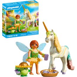 Playmobil Konstruktions-Spielset &raquo;Sammeleinhorn, Regenbogenblume mit Fee (71840), Princess Magic&laquo; bunt Konstruktions-Spielset