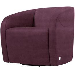 Egoitaliano Sessel &raquo;Charlottaas Clubsessel, Designsessel, modern und zeitlos, bequem&laquo; drehbar, kompakte Stellma&szlig;e, Solit&auml;rsessel lila 100% Polyester. Wasser- und 