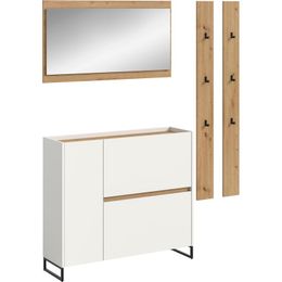 Home Affaire Garderoben-Set &raquo;EVRID, 4-teilig, Breite 172 cm, individuell stellbar & erweiterbar&laquo; best. aus: Kommode, Spiegel & 2x Hakenleiste, 4 Stk. 