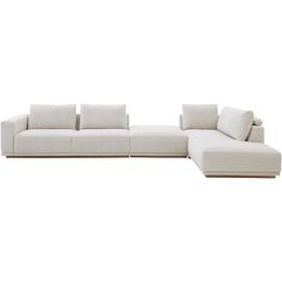 Musterring Wohnlandschaft Anreihsofa mit Armlehne links, Eckteil rechts mit Kissen & Hocker 100% Polyester
