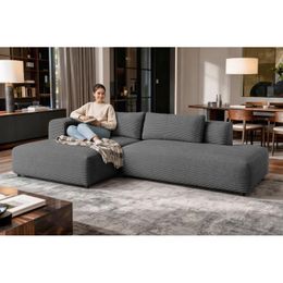 OTTO home Ecksofa &raquo;TIARRA Design-Sofa mit Ottomane recht/links bestellbar, Breite 287 cm&laquo; L-Form mit hochelastischer Schaum und Wellenunterfederung 