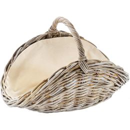 Locker Aufbewahrungskorb beige Rattan