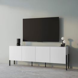 OTTO home Kommode &raquo;Jukon,Breite 200 cm, moderne grifflose Kommode,4 T&uuml;ren&laquo; Sideboard, Anrichte viel Stauraum, push-to-open-Funktion wei&szlig;