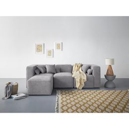 Home Affaire 3-Sitzer &raquo;Sundstrup L-Form&laquo; Modulserie, individuelle Zusammenstellung grau 100% Polyester